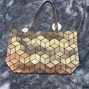 Patrizia Luca | Bags | Geometric Tote Bag Bronze Color | Poshmark